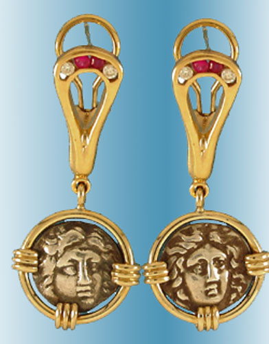 Helios Coin Earrings – Ancient Creations