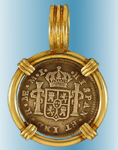 Spanish Pillar Dollar Coin Pendant – Ancient Creations
